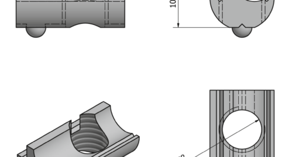 Aluminium T-shaped nut with bearing M8 (50032) – Tava Sistēma