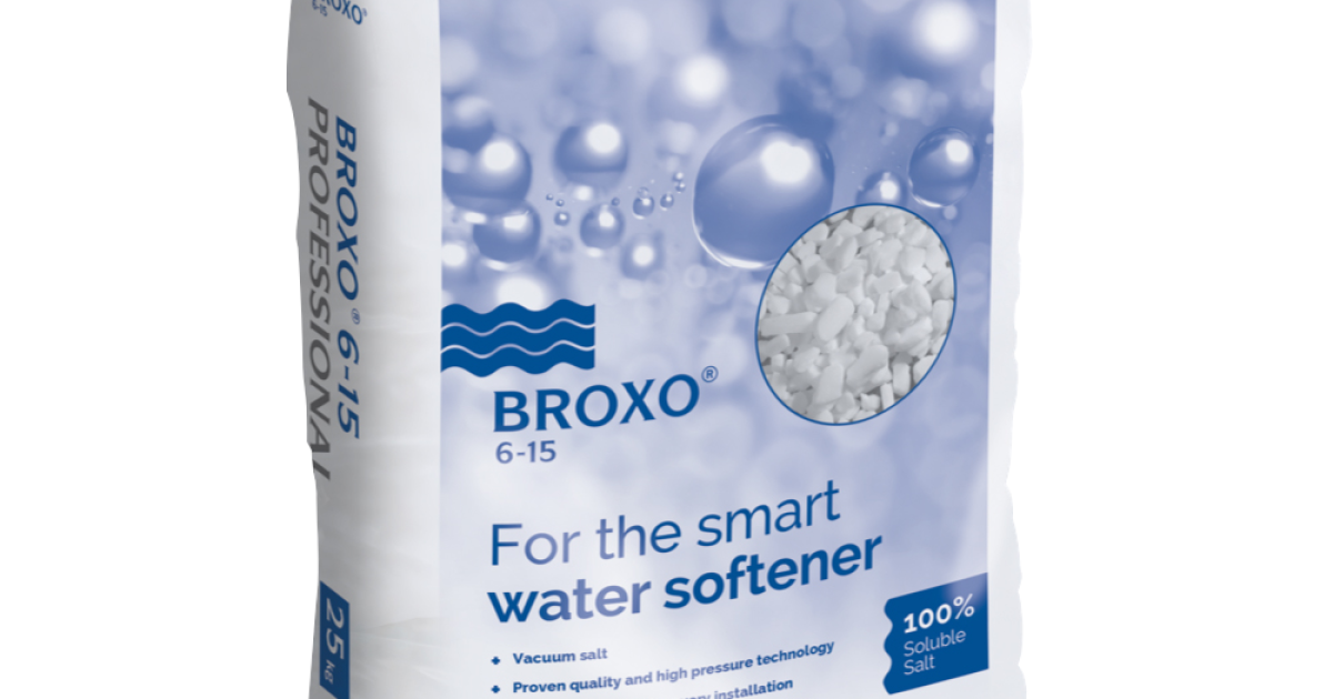 Salt granules for water preparation Broxo 6-15, 25 kg bag – Tava Sistēma