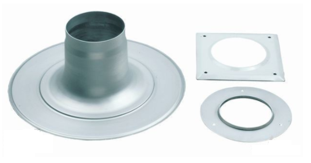 Roof element for chimney, through flat roof, d = 80/125 – Tava Sistēma